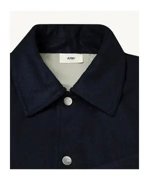 AUTRY Button-fastening Collared Jacket - Blue