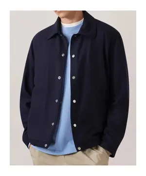 AUTRY Button-fastening Collared Jacket - Blue