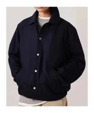 AUTRY Button-fastening Collared Jacket - Blue