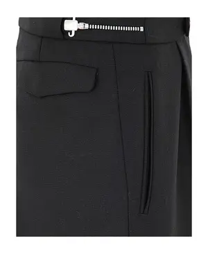 MAISON MARGIELA Mid-rise Tailored Trousers With Zippered Edges