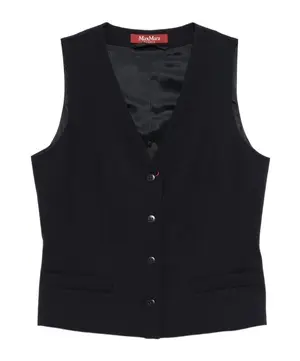 Max Mara V-neck Waistcoat - Black