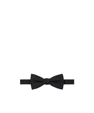 Gucci Gg Cotton Silk Bow Tie - Black