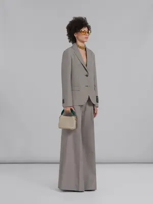 Marni Houndstooth Checked Single-breasted Jacket - Gray