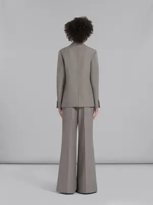 Marni Houndstooth Checked Single-breasted Jacket - Gray