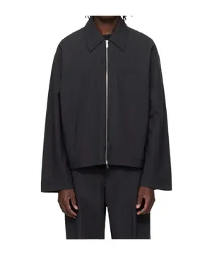 Studio Nicholson Zip-front Harrington Jacket - Black