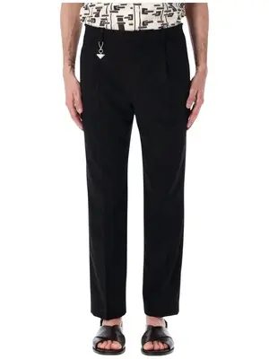 Prada Pleat-detailed Tailored Trousers - Black