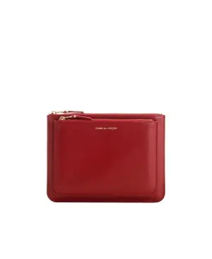 Comme Des Garçons Logo Wallet - Red