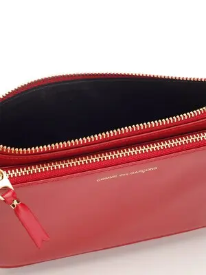 Comme Des Garçons Logo Wallet - Red