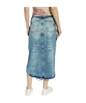 DIESEL® Frayed Denim Skirt