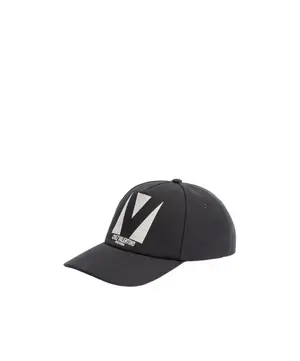 Valentino Garavani Baseball Cap With Logo Embroidery - Black/ivory White