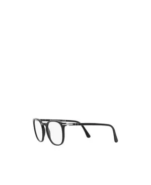 Persol Square Frame Eyeglasses With Logo Detail - Black