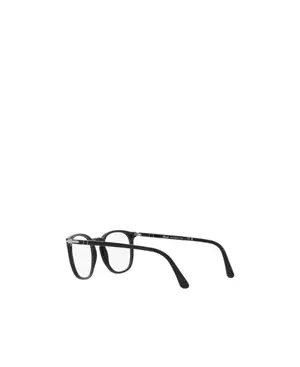 Persol Square Frame Eyeglasses With Logo Detail - Black