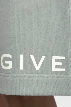 Givenchy Logo Print Elastic Waist Wide Leg Shorts