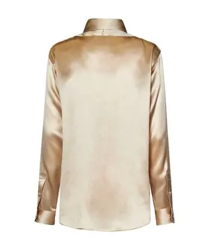 TOM FORD Long-sleeved Lapel Shirt - Nude