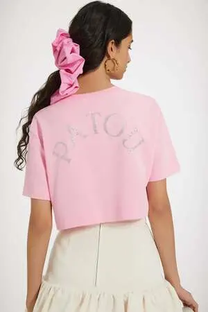 PATOU Logo Embellished Cropped T-shirt