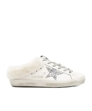 GOLDEN GOOSE Super Star Sabots - White