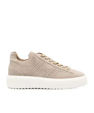 Hogan Round Toe Lace-up Sneakers