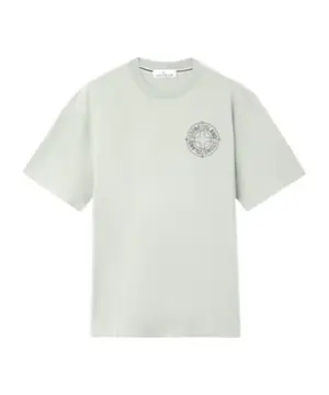 Stone Island Logo Printed Crewneck T-shirt