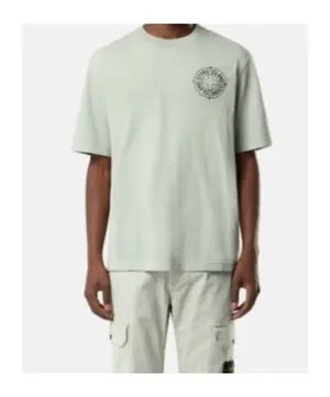 Stone Island Logo Printed Crewneck T-shirt