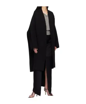 TOM FORD Sculptural Interlock Wool Blend Long-sleeved Coat