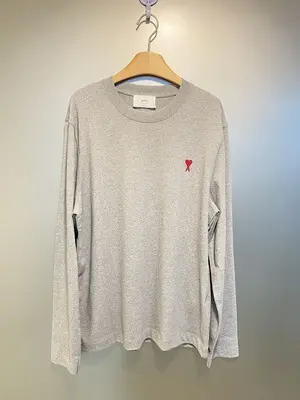 Ami Round Collar And Long-sleeved T-shirt