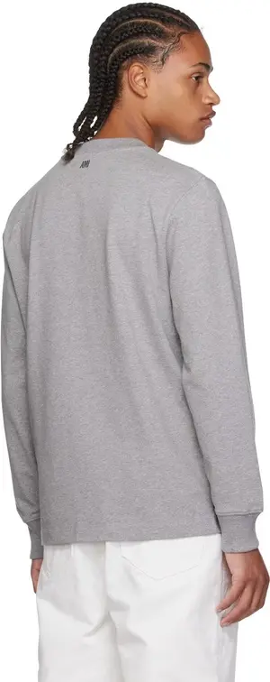 Ami Round Collar And Long-sleeved T-shirt