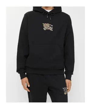 Burberry Checked Drawstring Hoodie