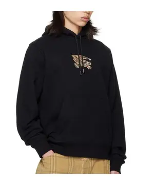 Burberry Checked Drawstring Hoodie
