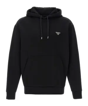 Prada Technical Cotton Hoodie - Black