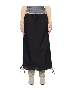 BASERANGE Drawstring Midi Skirt