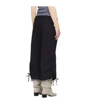 BASERANGE Drawstring Midi Skirt