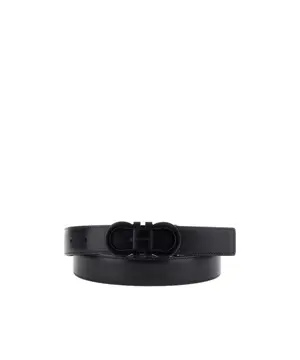 FERRAGAMO Reversible Gancini Buckle Belt - Black