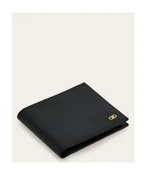 FERRAGAMO Logo-plaque Bi-fold Wallet - Black