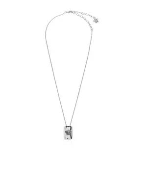 Versace Medusa Plaque Necklace - White
