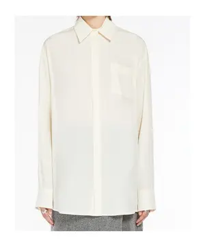 Sportmax Tonale Curved Hem Button-up Shirt - Ivory