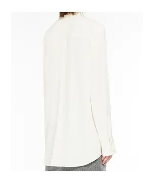 Sportmax Tonale Curved Hem Button-up Shirt - Ivory