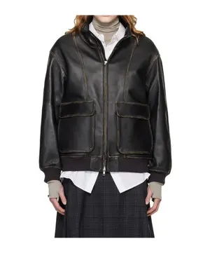 DUNST Long-sleeved Leather Jacket