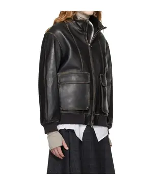 DUNST Long-sleeved Leather Jacket