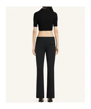 COURREGES Courrèges Half-button Knitted Cropped Polo Top