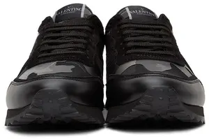 Valentino Garavani Rockrunner Camouflage Low-top Sneakers - Black