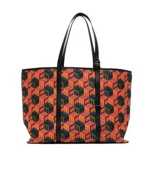 Mcm Cubic Monogram Jacquard Tote Bag - Multicolor