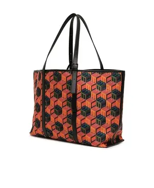 Mcm Cubic Monogram Jacquard Tote Bag - Multicolor