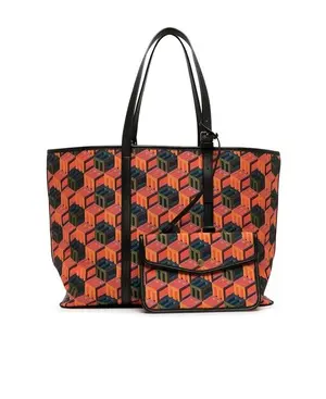 Mcm Cubic Monogram Jacquard Tote Bag - Multicolor