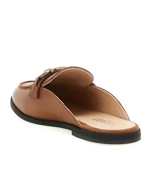 Pinko Naty 09 Clogs With Metal Logo Detail - Brown