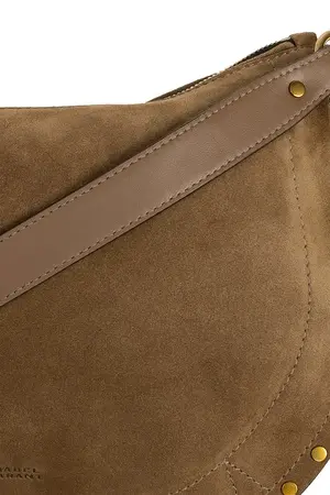 Isabel Marant Étoile Oskan Logo Studded Crossbody Bag - Beige