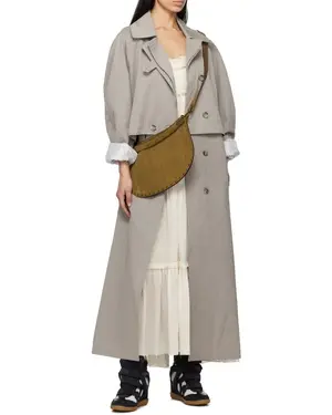 Isabel Marant Étoile Oskan Logo Studded Crossbody Bag - Beige