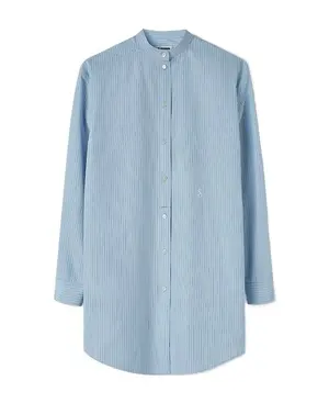 JIL SANDER Striped Long Sleeve Shirt - Blue