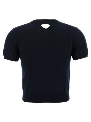 Prada Cropped Jumper With Back Cut-out Logo