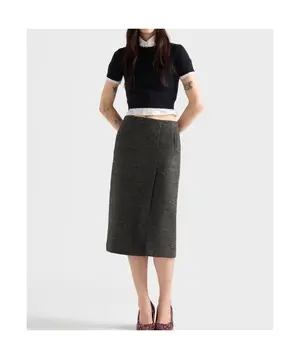 Prada Cropped Jumper With Back Cut-out Logo