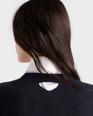 Prada Cropped Jumper With Back Cut-out Logo